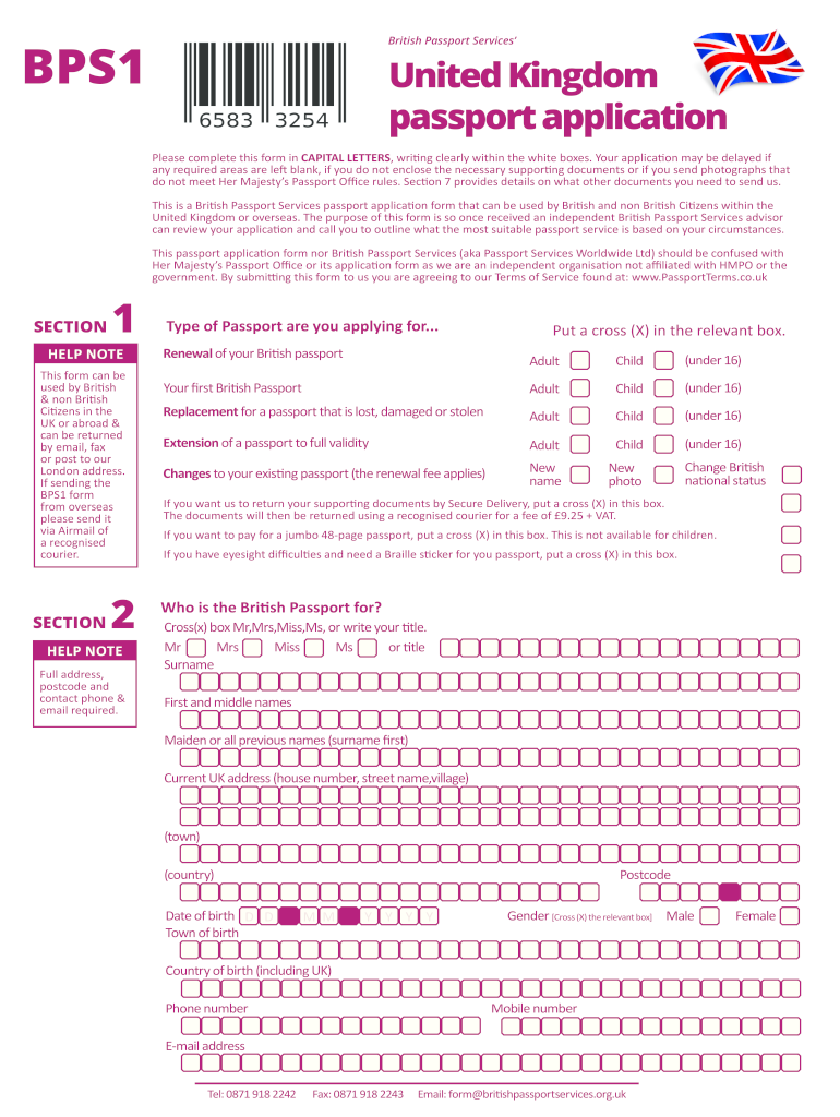 Passport Application Form Fill Online Printable Fillable Blank 