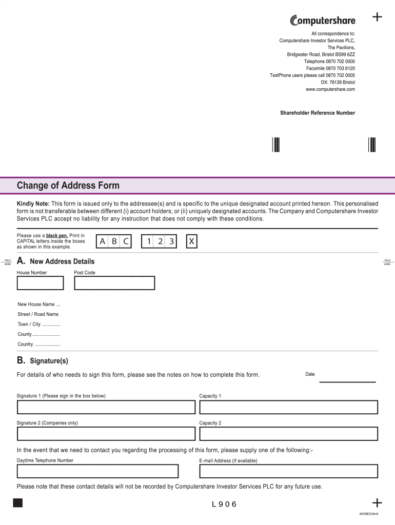 Computershare Printable Forms United States Printable Forms Free Online