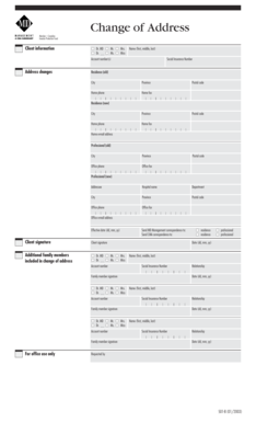 Fillable Online cma Change of address form - cma Fax Email Print ...