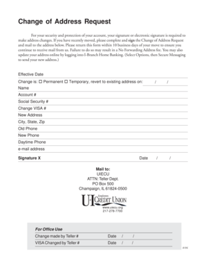 Fillable Online ig libertyonline Change of Address Request - ig ...