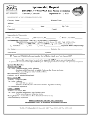 Fillable Online sponsorship form - final 2.DOC Fax Email Print - pdfFiller