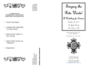 Fillable Online catholiccincinnati Singing the Rite Words ...