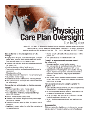 Fillable Online Care Plan Oversight Services for Patients ... - CGS ...