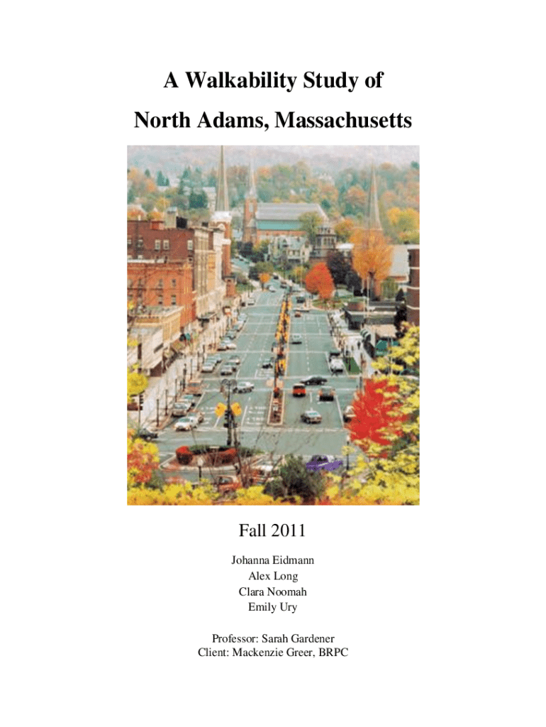 Fillable Online A Walkability Study of Fax Email Print - pdfFiller