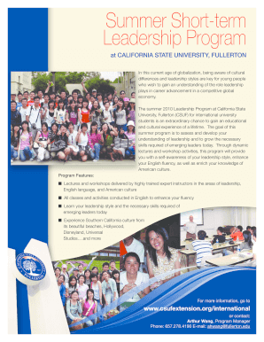 Fillable Online oic nccu edu Summer Short-term Leadership Program - oic ...