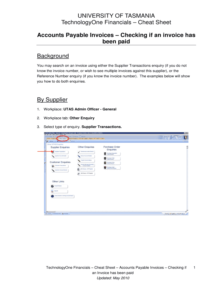 Fillable Online Accounts Payable Invoices Checking if an invoice has ...