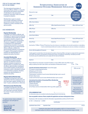 Fillable Online iaao International association of assessing officers ...