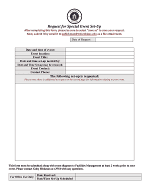 Fillable Online columbiasc Set up request form Fax Email Print - pdfFiller