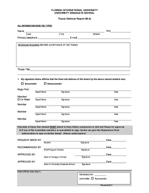 Fillable Online gradschool fiu M-4 Instructions and Form - FIU ...