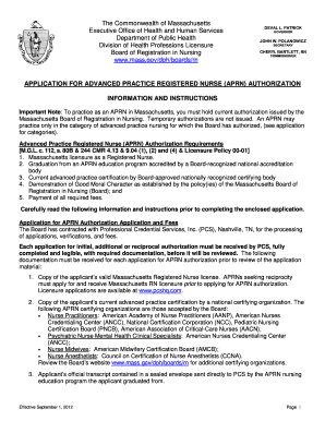 Fillable Online APRN Application - 0613. wdNOSTAMP Fax Email Print ...