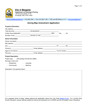 Fillable Online Local Zoning Map Amendment bApplicationb - bCityb of ...