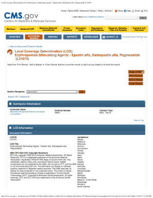 Fillable Online Local Coverage Determination LCD Erythropoiesis Fax ...