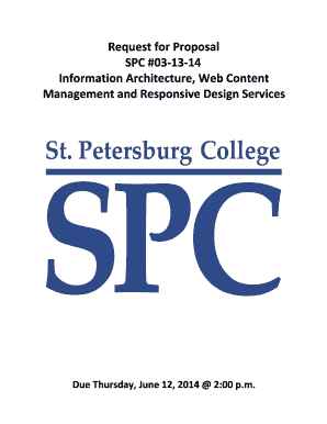 Fillable Online spcollege Request for Proposal SPC #03-13-14 ...