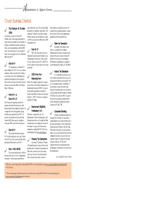Fillable Online Church Business Checklist Fax Email Print - pdfFiller