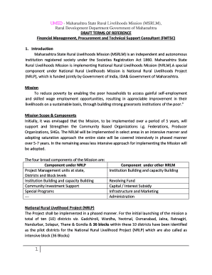 Fillable Online UMED - Maharashtra State Rural Livelihoods Mission ...