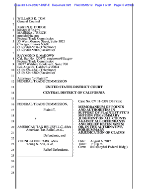 Fillable Online ftc Case 2:11-cv-06397-DSF-E Document 325 Fax Email ...