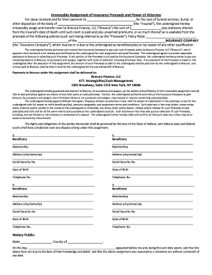 Fillable Online Irrevocable Assignment and Power of Attorney ...