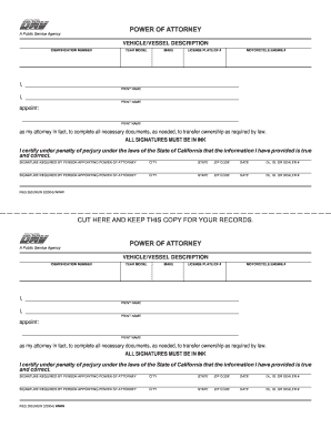 Fillable Online DMV Power of Attorney Fax Email Print - pdfFiller