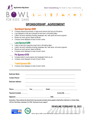 Fillable Online Scoreboard Sponsor$500 Fax Email Print - pdfFiller