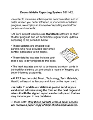 Fillable Online devonmiddle nbed nb Marks Updates - Devon Middle School ...