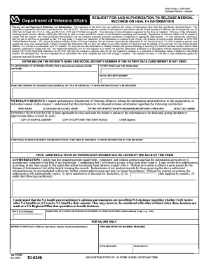 Fillable Online VA Form 10-5345 for Appealing Air Force ... - Military ...