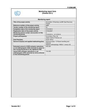 Fillable Online Monitoring report - Carbon Check Fax Email Print ...
