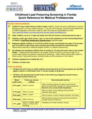 Fillable Online dadehealth Childhood Lead Poisoning Screening in ...