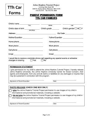Fillable Online csc jhu TTh Car Forms - JHU Center for Social Concern ...