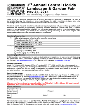 Fillable Online lakecountyfl Printable Advertisement Application form ...