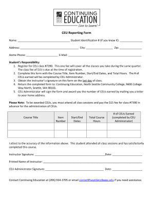 Fillable Online webshare northseattle CEU Reporting Form.pdf - North ...