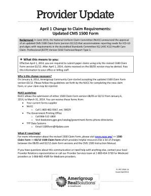 Fillable Online April 1 Change to Claim Requirements Fax Email Print ...
