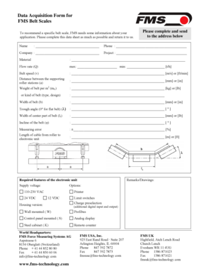 Fillable Online Data Acquisition Form for FMS Belt Scales - Nuova Elva ...