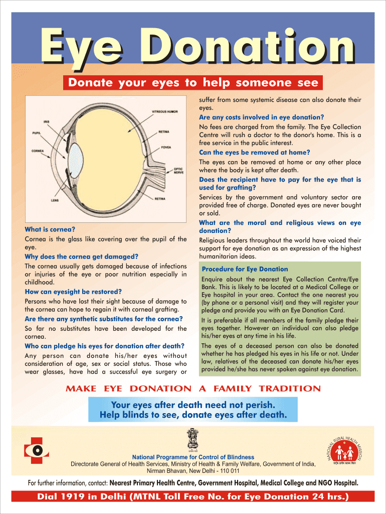 Fillable Online Eye Donation Fax Email Print - pdfFiller