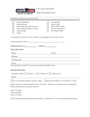 Fillable Online ctl convio Printable Donation Form - Return to Home ...
