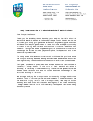 Fillable Online ucd Body Donation Enquiry Form - University College ...