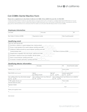 Fillable Online Cal-COBRA Dental Election Form.pdf - Blue Shield Fax ...