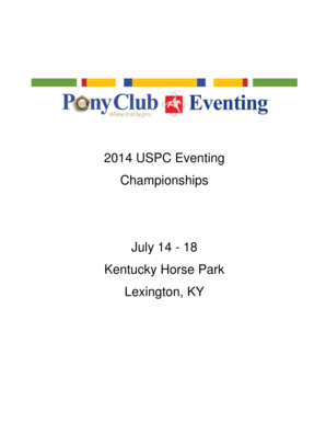 Fillable Online ponyclub Eventing - United States Pony Clubs, Inc ...