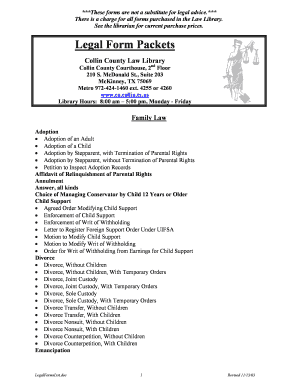 Fillable Online Legal Form Packets - Texas Judge Fax Email Print ...