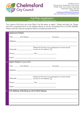Fillable Online chelmsford gov Full Plans Application.doc. Educational ...