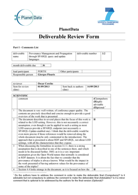 Fillable Online Part I - Comments List Fax Email Print - pdfFiller