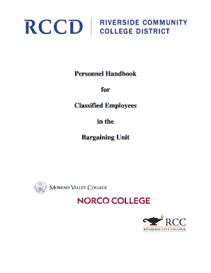 Fillable Online rccd Classified Employees Handbook - North Slope Borough School District Fax ...