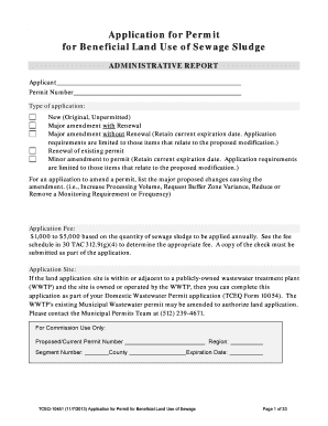 Fillable Online Application for Permit for Beneficial Land Use of ...