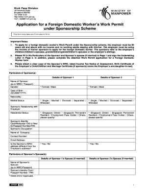 Fillable Online mom gov Application for Foreign Domestic Worker under ...