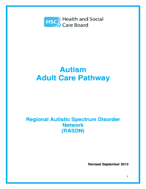 Fillable Online Autism Adult Care Pathway. Autism Adult Care Pathway Fax Email Print - pdfFiller