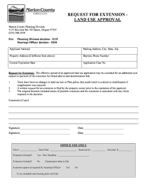 Fillable Online co marion or Extension Request Form - Marion County ...
