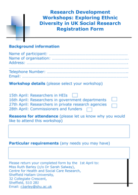 Fillable Online research shu ac Workshop Registration Form FINAL.pub ...