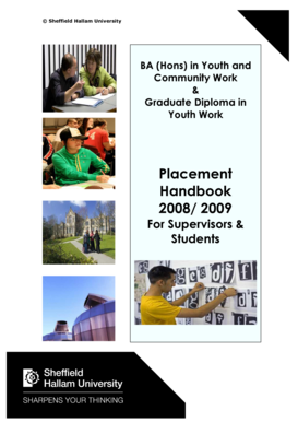 Fillable Online Placement Handbook 2008/ 2009 - Sheffield Hallam ...