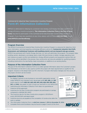 Fillable Online Form #1: Information Collection - NIPSCO.com Fax Email ...