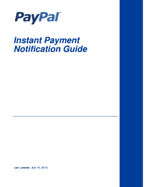 Fillable Online PayPal Instant Payment Notification Guide Fax Email ...