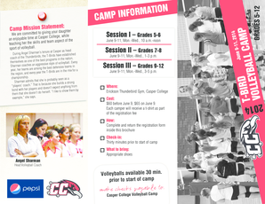 Fillable Online caspercollege Camp Mission Statement: Session I , 2014 ...